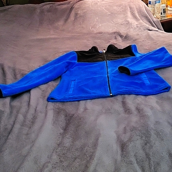 Fila | Jackets & Coats | Royal Blue Fleece Fully Zipped Collar To ...